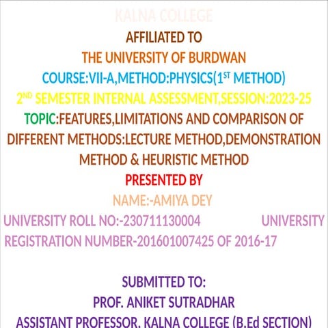 004 Amiya Dey Physics.pptx.kalna college | PPT