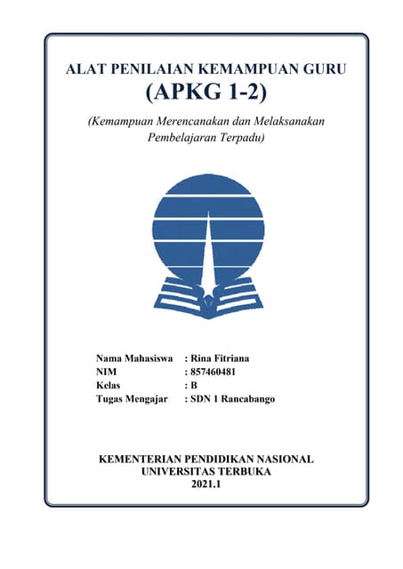 Format APKG 1 dan 2 PKP Universitas Terbuka ( UT ) Terbaru | PDF