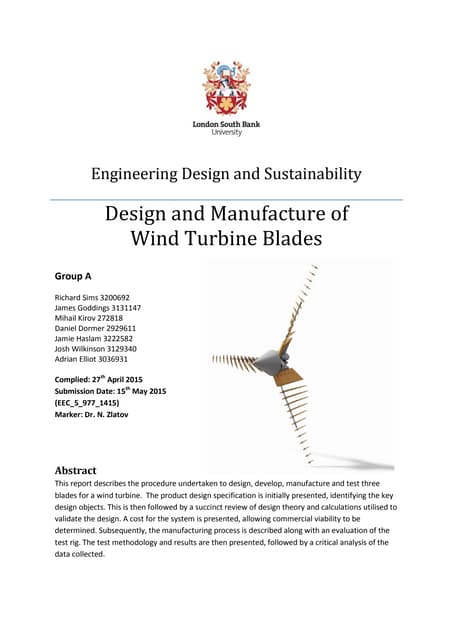 Design and Manufacturing of Vertical Axis Wind Turbine for Power ...