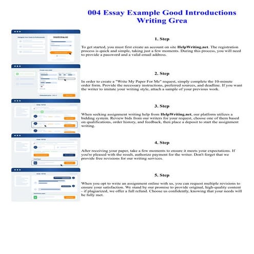 004 Essay Example Good Introductions Writing Grea | PDF