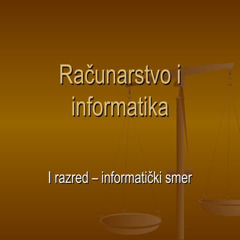 Računarstvo i informatika I razred memorije | PPT