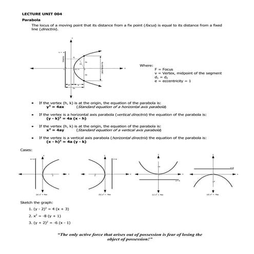 004 parabola | PDF | Physics | Science