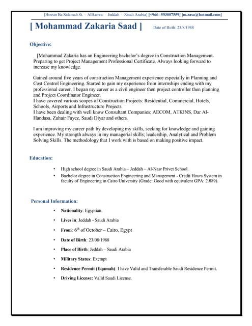 CV - Moustafa Ashraf Ali | DOCX