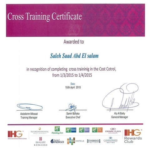 Cost Control Certificate | PPT