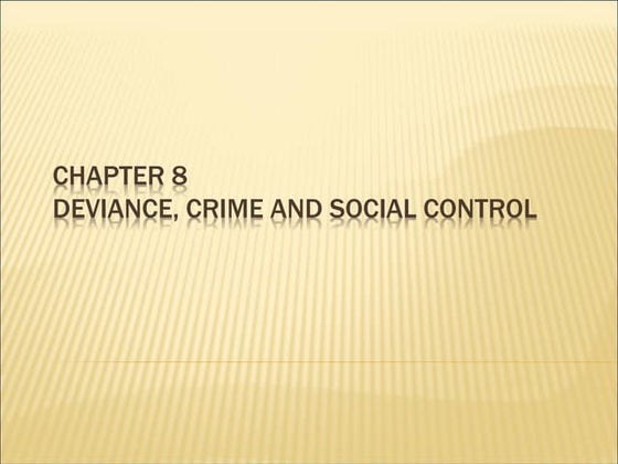 Sociology of Deviance | PPT