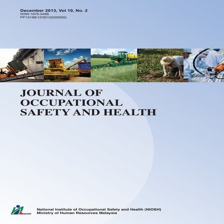 Journal of Occupational Safety and Health, December 2013, Vol 10, No. 2 ...