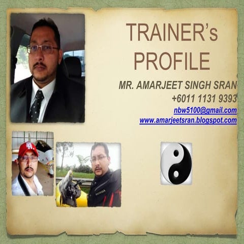 TRAINING PROFILE | PPTX
