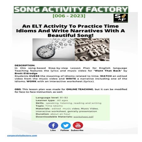 Here's an Engaging ESL Song Activity for Pink's 'Trustfall | PDF