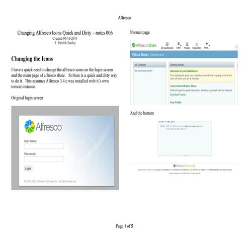 comment changer l'icone dans l'ecm alfresco | PPT
