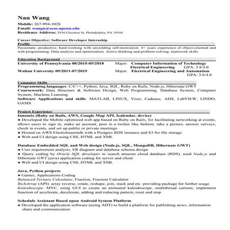 Resume chao han_tsai | PDF