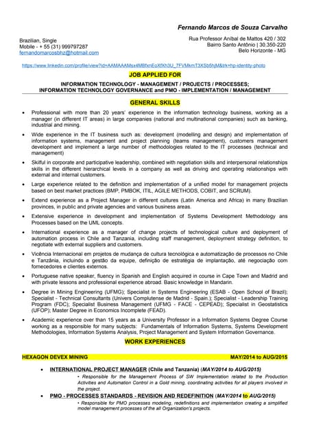 CV Pedro Peres | PDF | Technology & Computing