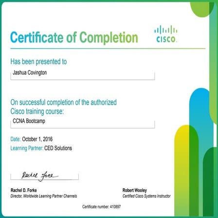 Cisco Certified Course Cert | PPT