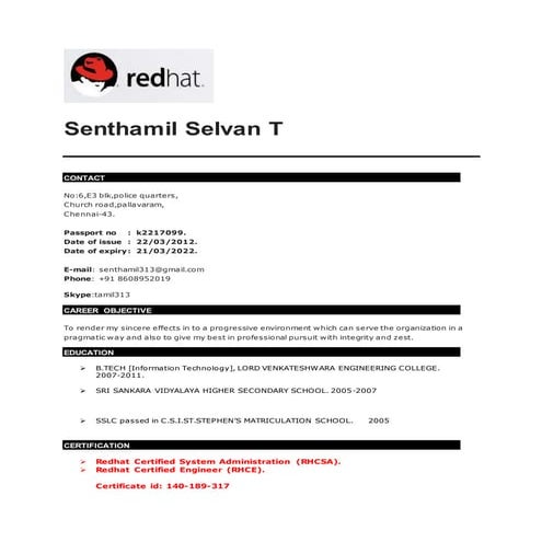 tamil resume 2 | DOCX