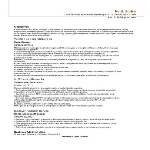 keith resume | PDF
