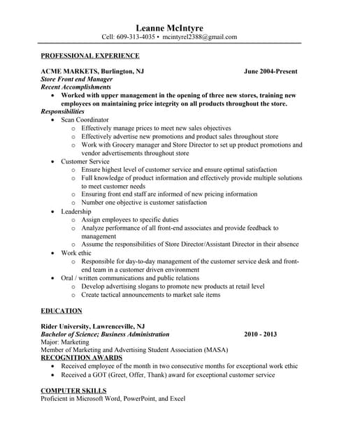 Nick Bacon CV | PDF