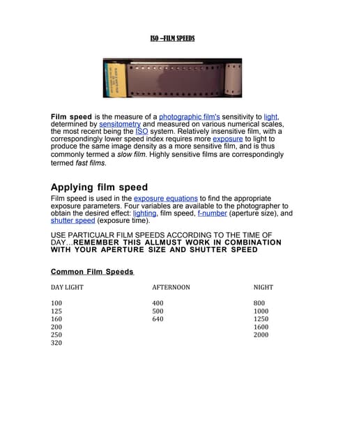006 fstop, shutter, iso cheat sheet | PDF