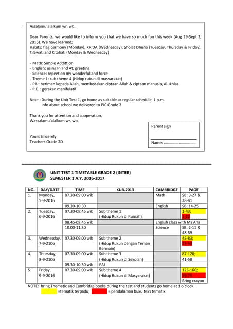 FSS Weekly Lesson Plan for Grade 1.docx | Homework and Study | Education