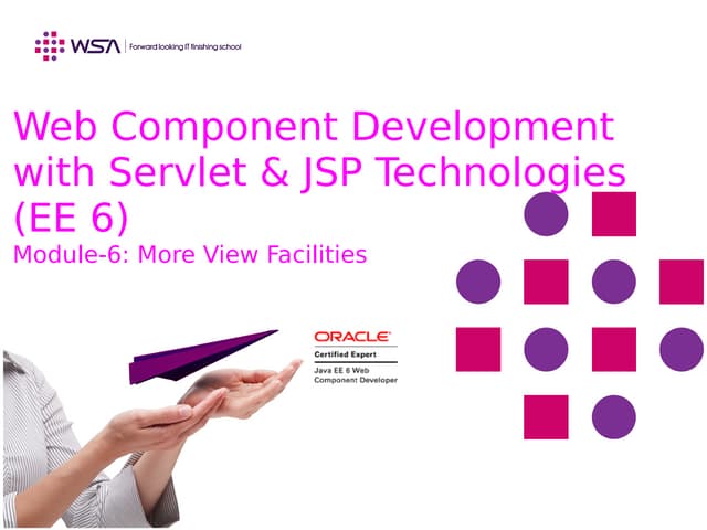 Web Component Development Using Servlet And Jsp Technologies Ee6 Chapter 6 More View