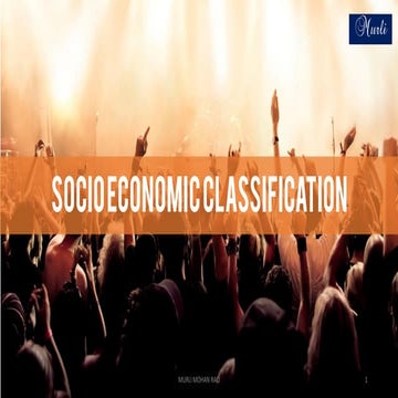 SOCIO ECONOMIC CLASSIFICATION | PDF