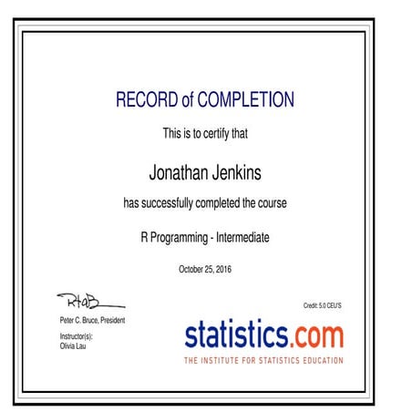 R Prgrm Interm_Record of Completion | PPT