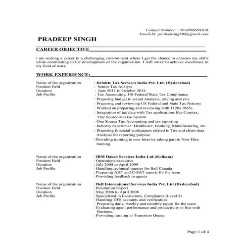 Pradeep-Resume | DOC