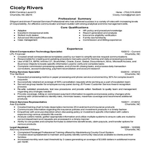 Brenda Sanders Resume | DOCX