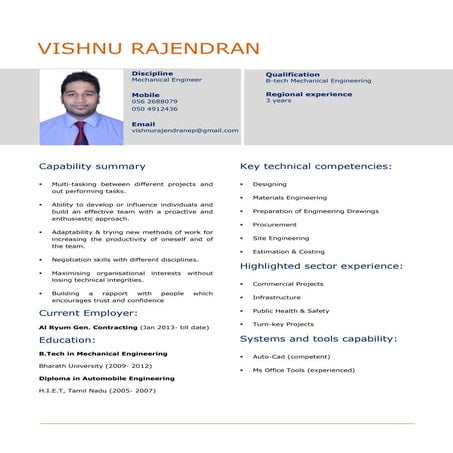 Resume-Mechanical Engineer | PDF