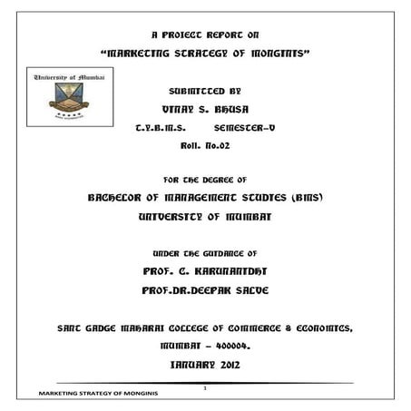 marketing strategy of monginis | PDF