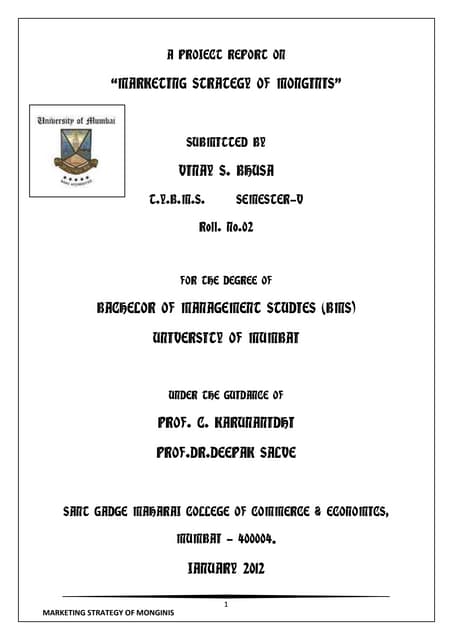 Final presentation Monginis | PPT