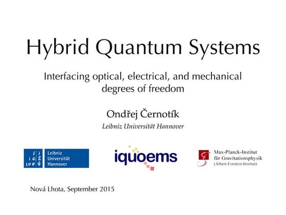 Quantum networks with superconducting circuits and optomechanical ...