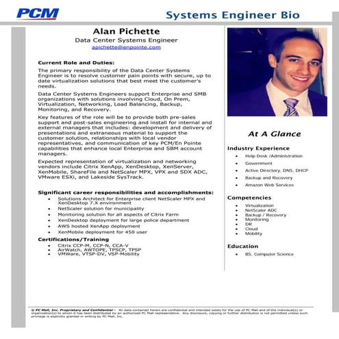PCM Bio Alan Pichette | PDF