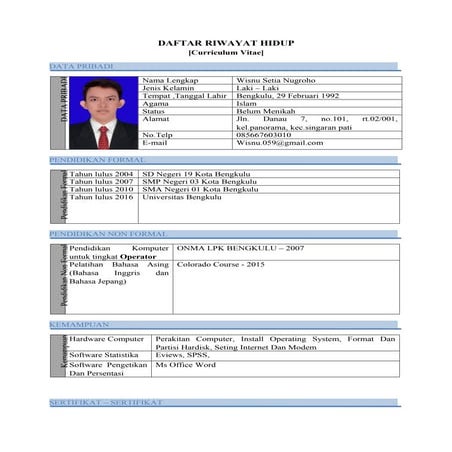 cv wisnu | PDF