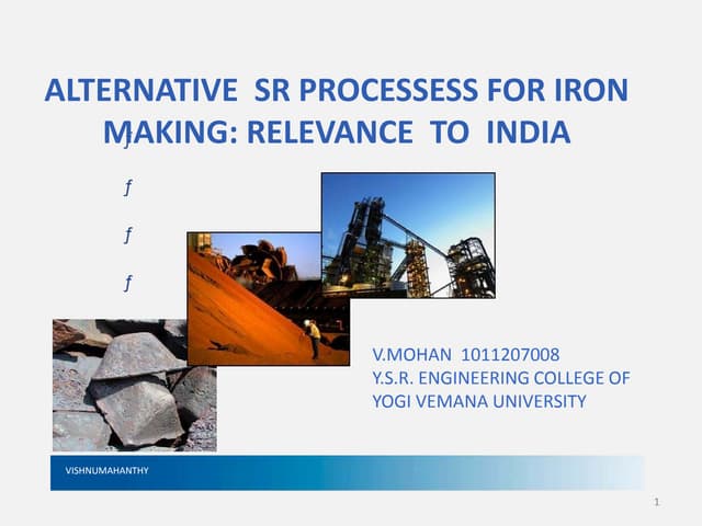 Corex Process in Iron Making