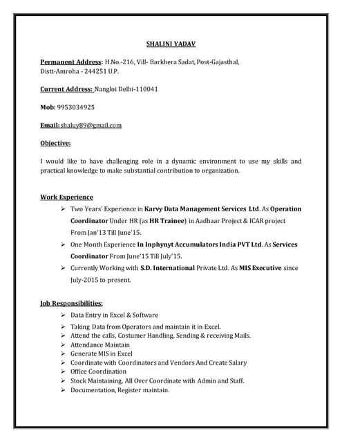 Aravind Resume | DOC