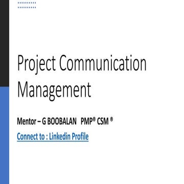 009. project communication management | PPTX