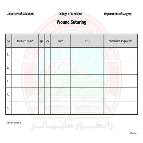 Surgery 6th year, Requirement Sheet (Endotracheal Intubation) | PDF
