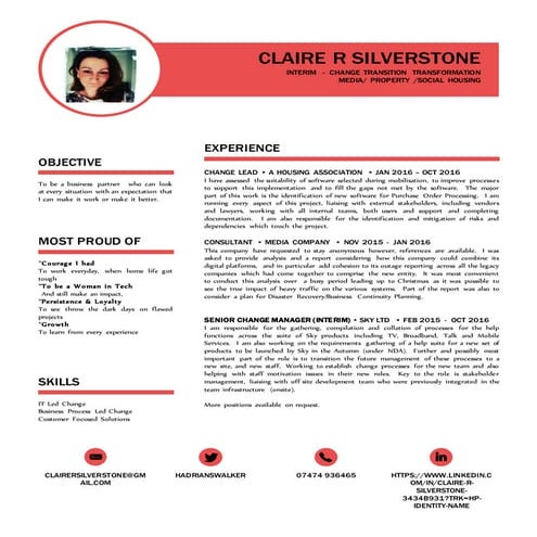 Claire - new CV Style | PDF