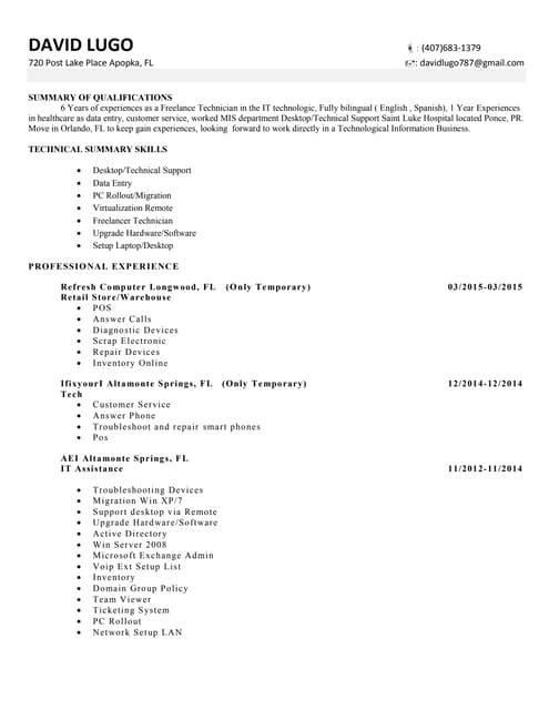 David's RESUME2 (3) final | PDF