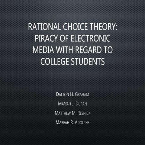 Rational Choice Theory (With Statistical Analysis) - Final Presentation ...