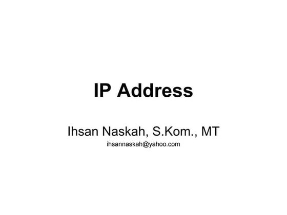 1. Presentation IP Basic & Routing on Network | PPTX