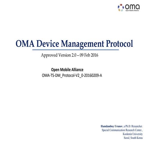 oma dm-protocol | PPTX