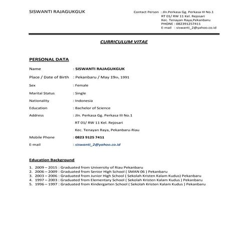 CURRICULUM VITAE | PDF