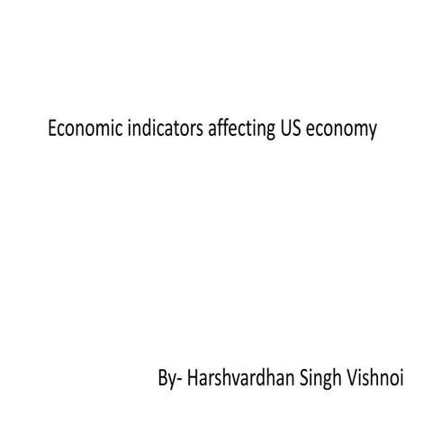 US Economy Presentation | PPTX | Business Accounting & Finance | Business