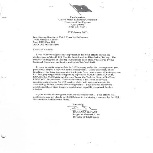 Brigadier General Barbara G. Fast | PDF