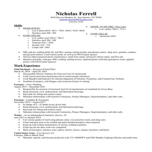 Nick's Resume | DOC