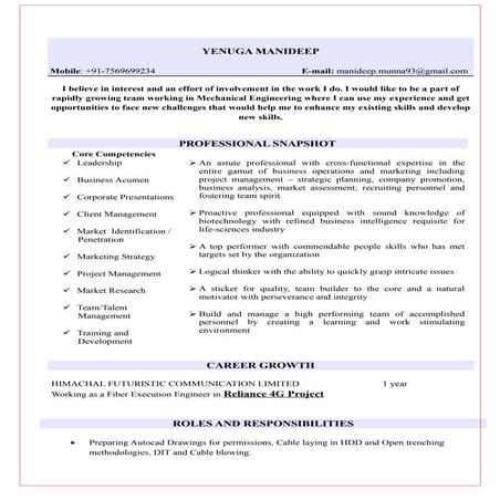 Manideep yenuga resume | DOC