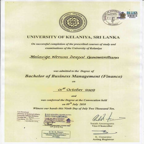 Degree Cartificate - MOFA attested-back side | PDF