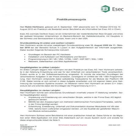 Trainee report | PDF