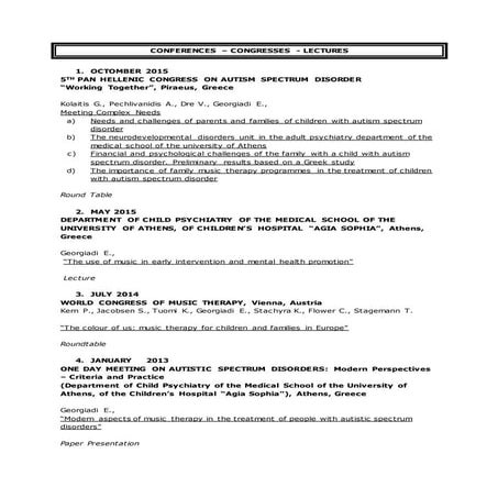 Conferences - Lectures - Congresses | DOCX