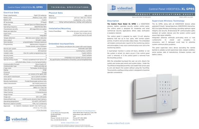 01 keypad specification sheet | PDF